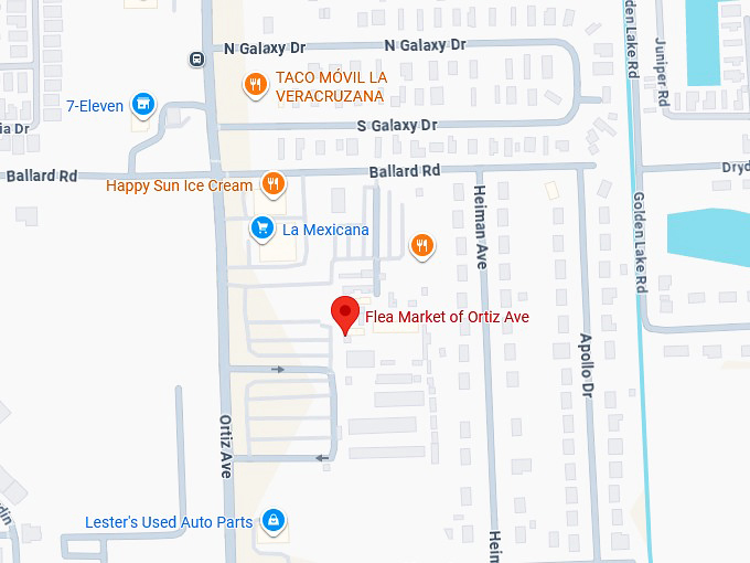 16. flea market of ortiz ave map