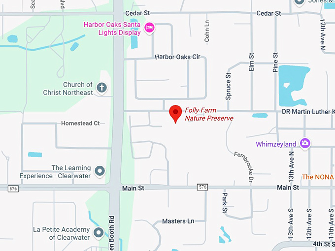 16. folly farm nature preserve loop map