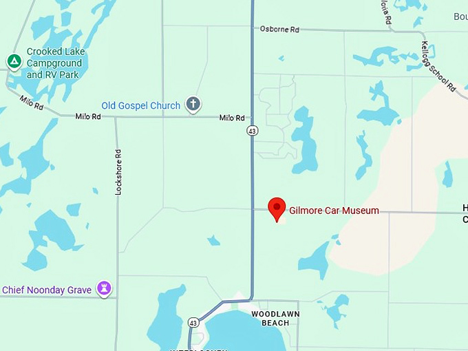 16. gilmore car museum map