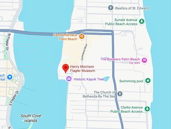 16. henry morrison flagler museum map