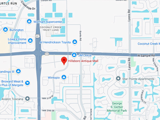 16. hillsboro antique mall map