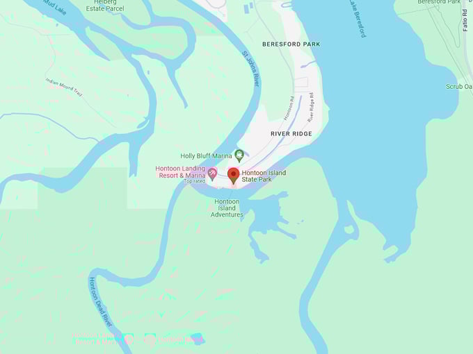 16. hontoon island state park 10 map