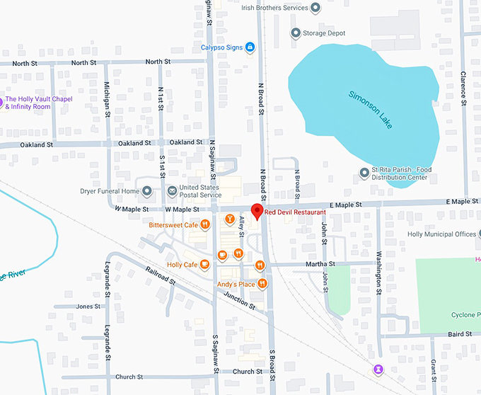 16. red devil restaurant map