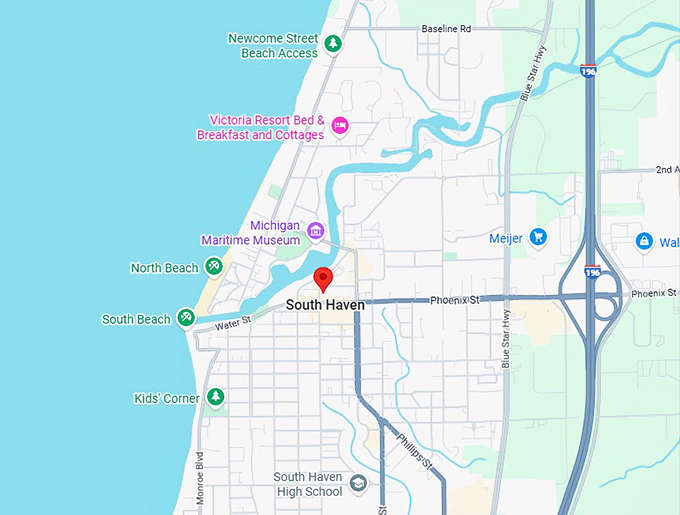 16. south haven, michigan map