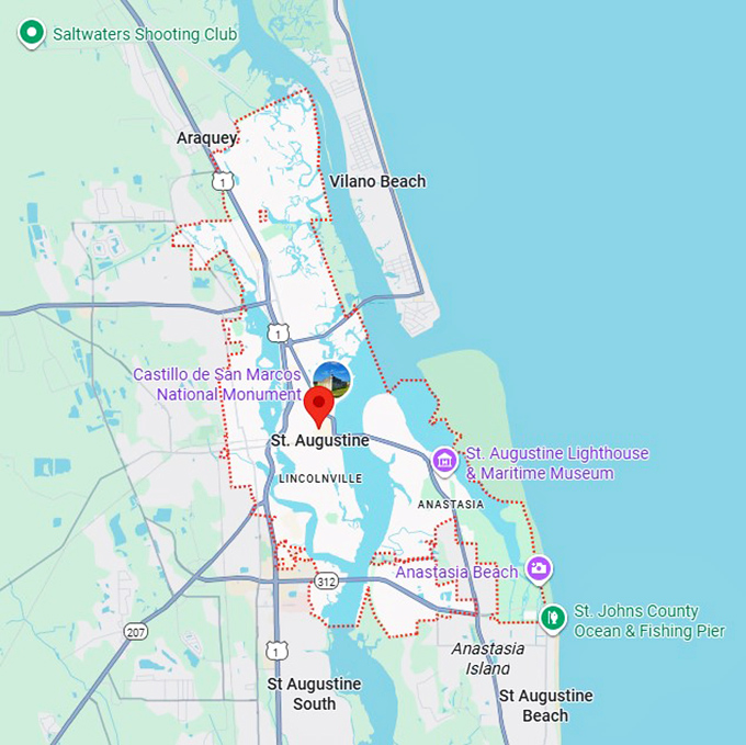 16. st. augustine map