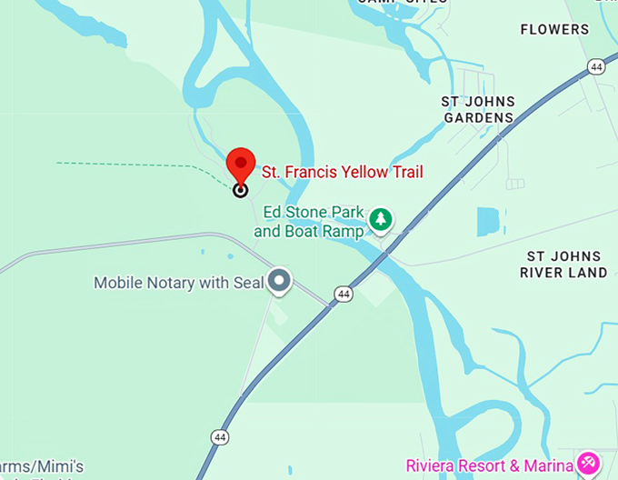 16. st. francis trail in ocala national forest map