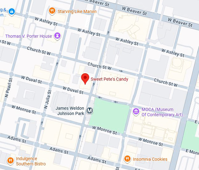 16. sweet pete's candy map