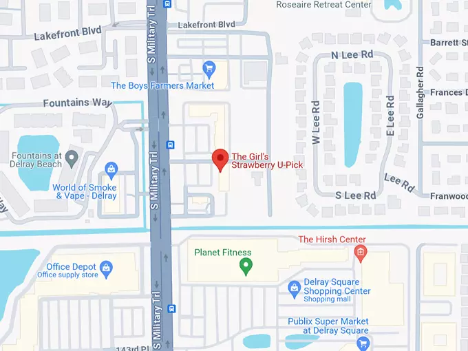 16. the girl's strawberry u pick map