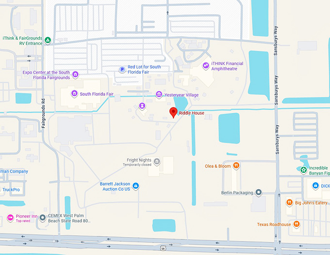 16. the riddle house, west palm beach map