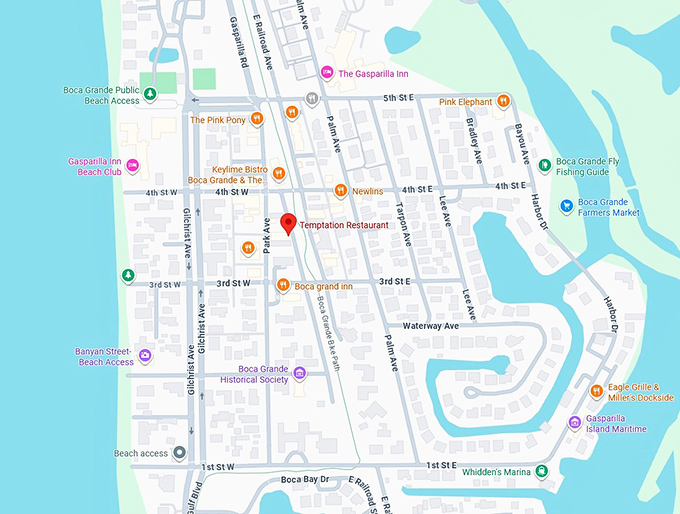 16. the temptation restaurant map