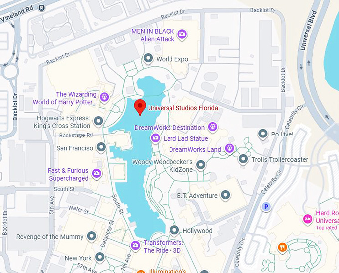 16. universal studios florida map