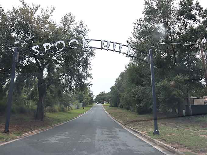 That "Spook Hill" sign isn't just for show, it marks the spot where physics takes a coffee break and your car rolls uphill.