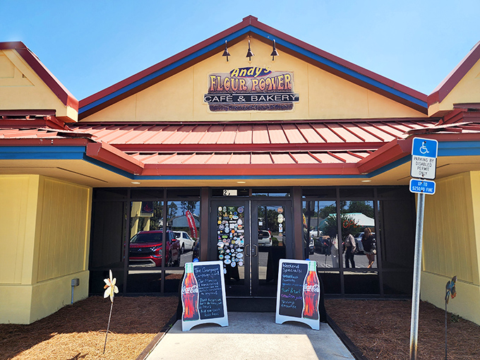 The iconic sign beckons hungry visitors into this Panama City Beach institution where cinnamon rolls reign supreme.