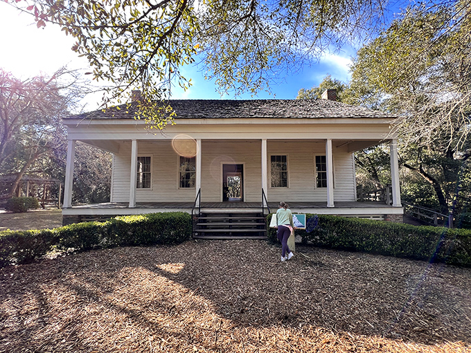 The Bellevue Plantation house stands as a serene reminder of Florida's past, its wide porch practically begging visitors to sit a spell.