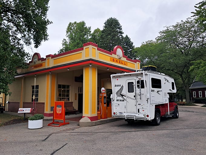 This vintage Shell station isn't just for show&mdash;it's a perfectly preserved time capsule where you can almost smell the leaded gasoline.