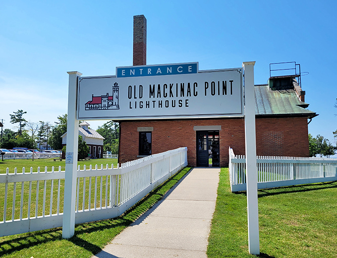 "Welcome to history!" The entrance sign invites visitors to step back in time at this meticulously preserved maritime treasure.