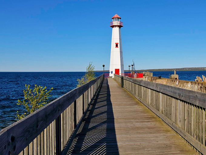 Front View: The wooden boardwalk invites you forward, promising views and vibes that'll make your friends jealous when you post them.