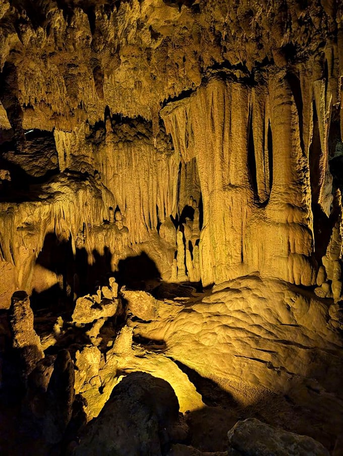 Step into nature's art gallery, where each passageway reveals new limestone masterpieces sculpted over millennia.