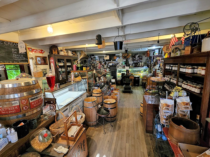 Step inside and time slows down &ndash; wooden barrels, weathered floorboards, and treasures hanging from every beam create a living museum where shopping becomes exploration.