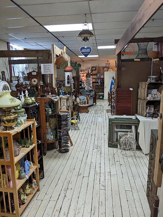 Wandering through narrow pathways lined with curiosities feels like exploring a carefully curated labyrinth where each turn reveals new vintage delights.