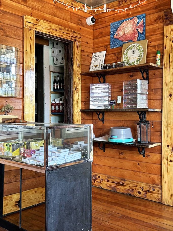 Warm wooden walls embrace visitors like a maritime hug, while shelves display local honey and treats &ndash; Florida's pantry, lovingly curated.