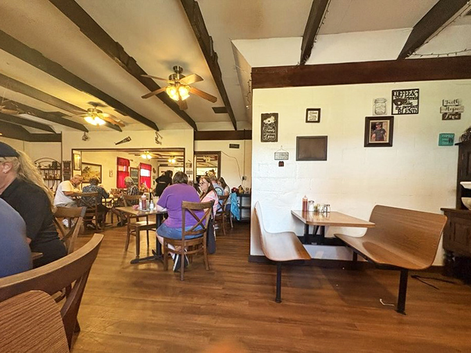 Wooden beams, comfortable seating, and that unmistakable diner buzz &ndash; this isn't just a restaurant, it's a community living room with better food.