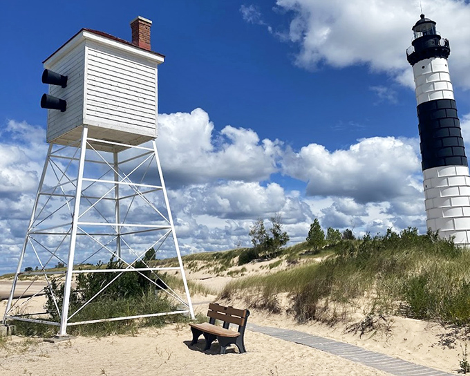 The dynamic duo of maritime safety, one guides with light, the other with sound. Together, they're Michigan's version of a superhero team.