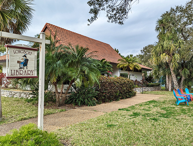 The Longboat Library stands as a charming testament to community spirit, where books and stories find their perfect island home.