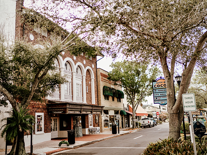 Main Street's brick facades and gentle canopy of oaks create the perfect backdrop for small-town serendipity.