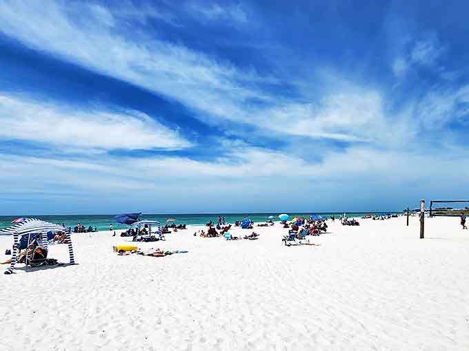 Sugar-white sands stretch for days under impossibly blue skies – Mother Nature showing off her best work.