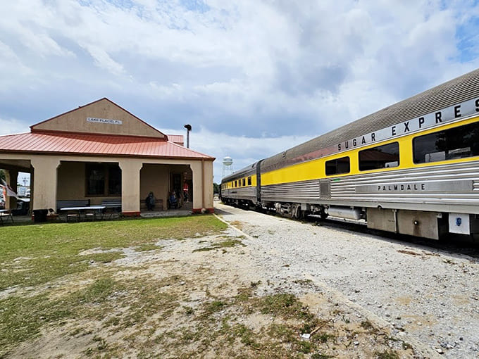 The historic depot stands ready to welcome travelers, its simple charm a refreshing change from the sterile terminals of modern transportation.