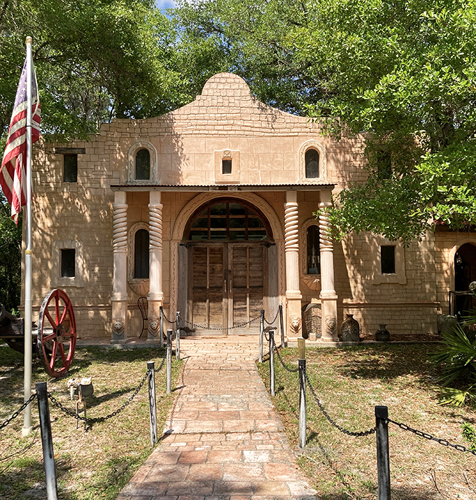 This Alamo replica proves everything's bigger in Texas, except when it's perfectly sized for a Florida fantasy kingdom.