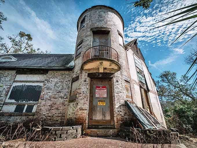 Approaching the entrance feels like stepping into a Southern Gothic novel &ndash; the boarded door a reluctant gatekeeper to mysteries within.