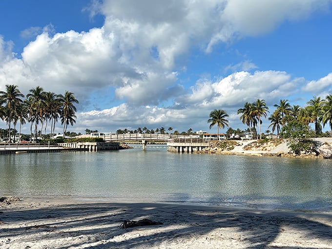 The waterfront area creates a perfect marriage between the lagoon and inlet, offering swimmers a natural pool with postcard-worthy views.