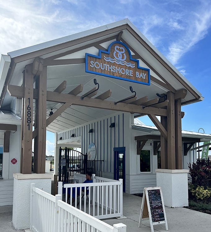 The welcoming entrance to paradise &ndash; where everyday worries are checked at the door and flip-flop freedom begins.