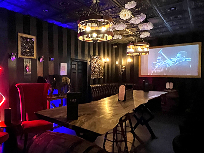 Step into another era with plush seating, moody lighting, and an atmosphere that whispers, "Stay awhile, the outside world can wait."