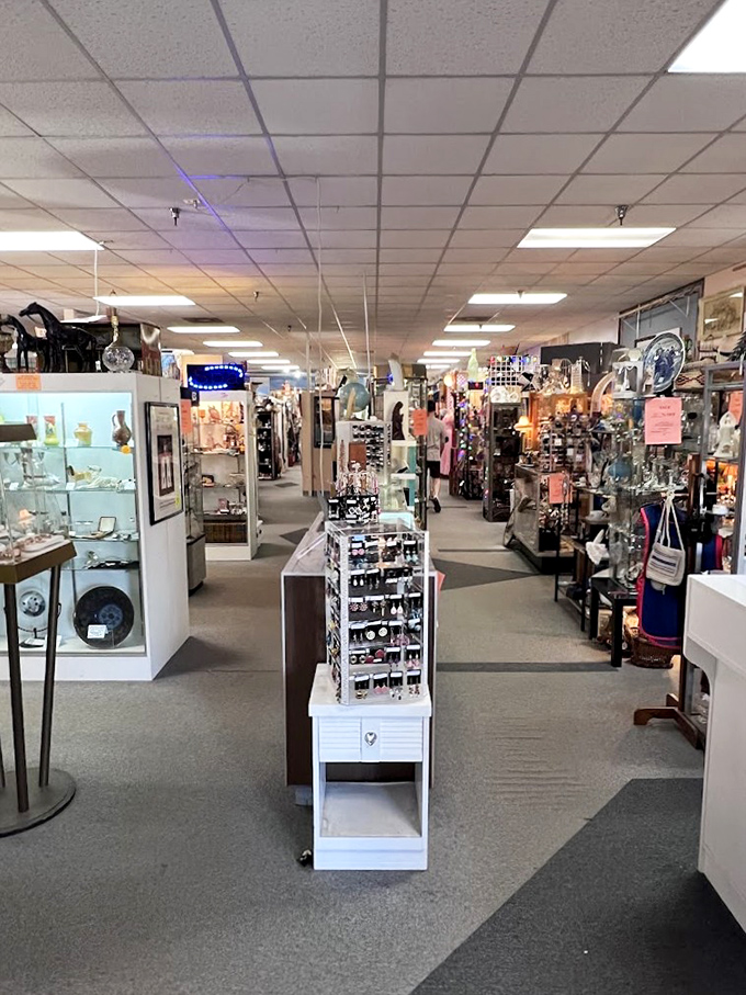 Long corridors lined with vendor booths create a labyrinth of nostalgia where time seems to stand delightfully still.