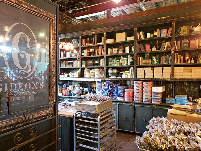 Vintage books and antique curiosities create a backdrop for cookie magic &ndash; like stepping into a delicious library where calories don't count.