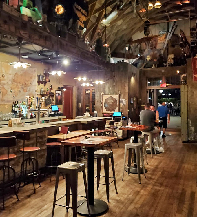 Step inside a pilot's treasure trove where every rafter, beam, and corner tells stories of imaginary expeditions that somehow feel deliciously real.