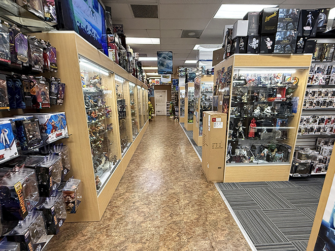 Navigating these aisles feels like exploring the Library of Alexandria for pop culture enthusiasts &ndash; knowledge and nostalgia carefully preserved in display cases.
