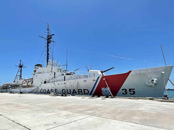 This 327-foot Coast Guard cutter isn't just big &ndash; it's a floating time capsule where history comes alive with every step.