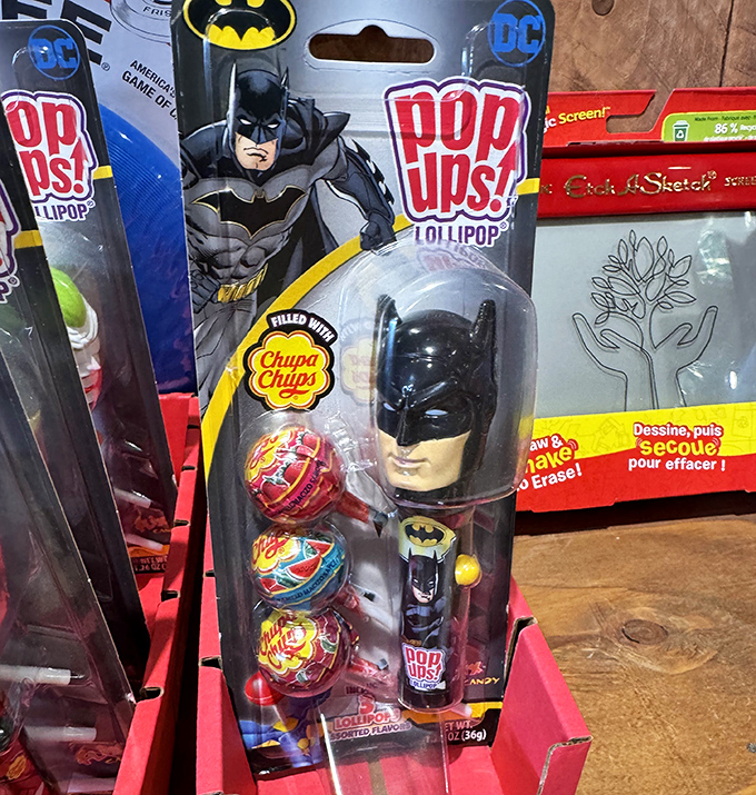 Holy sugar rush, Batman! These superhero-themed Pop Ups lollipops transform ordinary candy into collectible childhood memories that taste as good as they look.