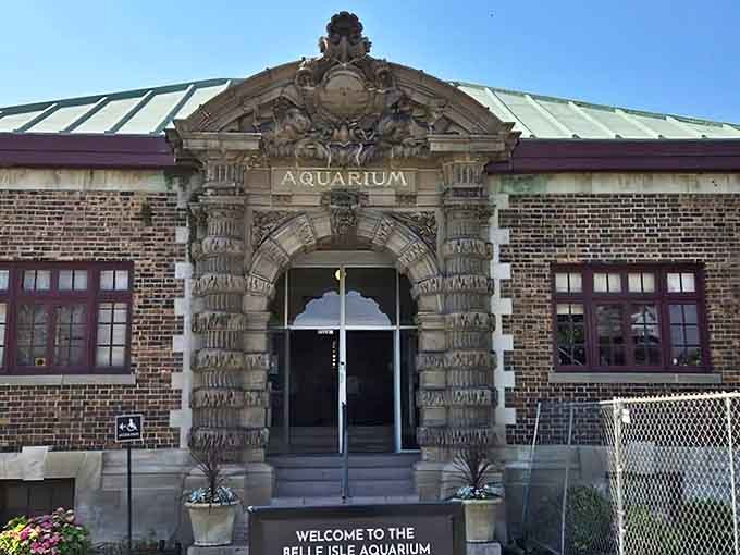 AQUARIUM proudly announces itself above the entrance, as if to say "Yes, we've been showing off fish since your great-grandparents' first date."