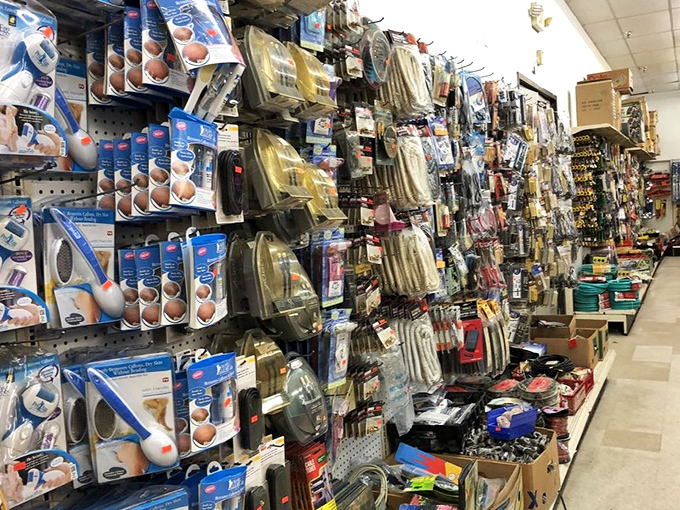 Electronic gadgets and accessories create a tech-lover's playground where modern meets retro in delightful confusion.