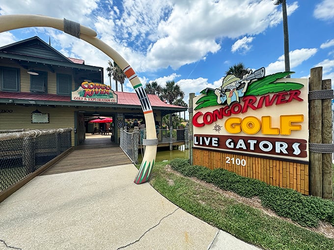 Step through this tiki-inspired archway and leave the ordinary behind&mdash;Congo River Golf's entrance is the gateway to Florida's quirkiest mini-golf safari.