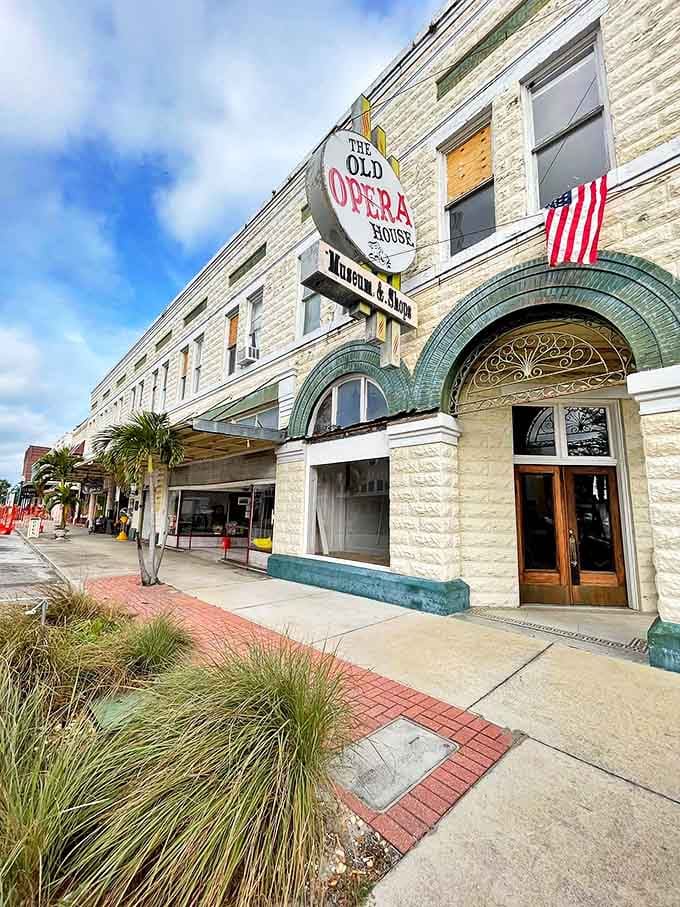 Palm trees meet historic architecture in this perfectly Florida combination of old and new.