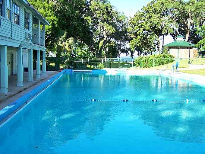 A spring-fed pool that's basically nature's air conditioning, making Florida summers actually enjoyable since forever.