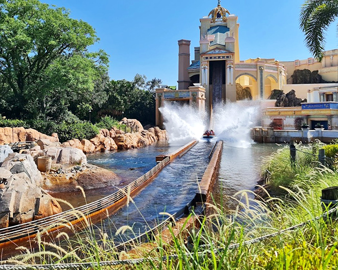 Journey to Atlantis: Part flume ride, part roller coaster, this water adventure plunges visitors through the mythical lost city before delivering a refreshing splash perfect for Florida's heat.