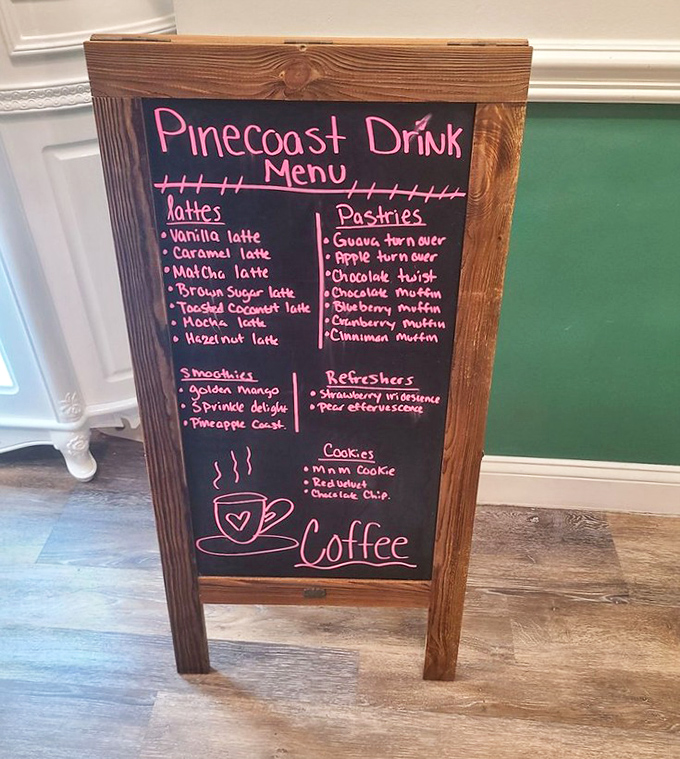 The drink menu tempts with specialty lattes and refreshing smoothies &ndash; finally, a play caf&eacute; where the coffee isn't an afterthought.