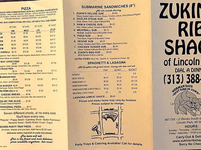 The menu at Zukin's reads like a comfort food manifesto &ndash; straightforward offerings with ribs taking center stage.